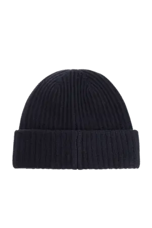 Emporio Armani Wool Beanie With Embroidered Logo