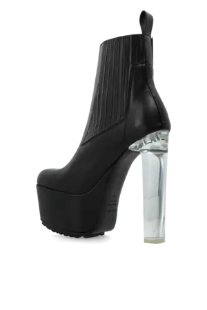 Rick Owens Beatle Kiss 11’ Leather Platform Ankle Boots