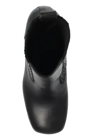 Rick Owens Beatle Kiss 11’ Leather Platform Ankle Boots