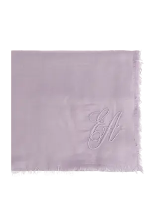 Emporio Armani Scarf With Logo - Purple