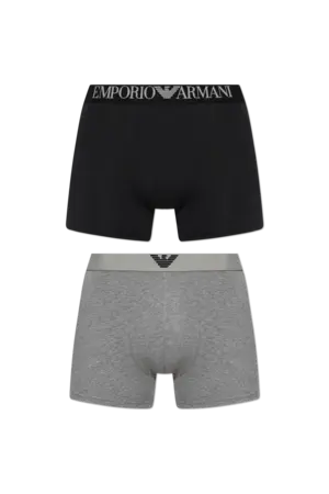 Emporio Armani 2-pack Of Cotton Boxers - Grey