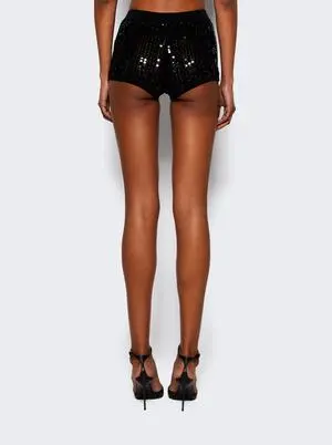 David Koma Sequin Knit Shorts