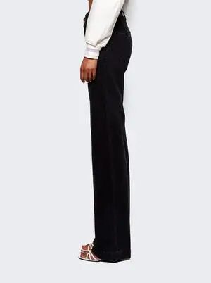 David Koma Speckled Foil Print Straight Leg Jeans And Silver