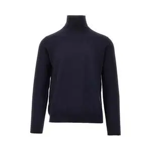 THE PULL Merino Wool Knitted Turtleneck - Blue