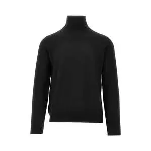 THE PULL Merino Wool Knitted Turtleneck - Black