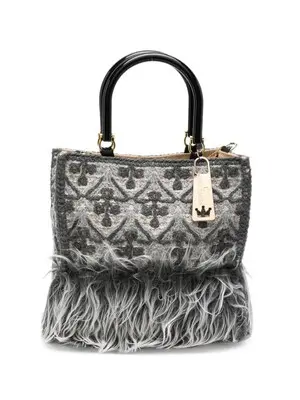 LA MILANESA Handbag Medium Crochet Bag "lady - Gray