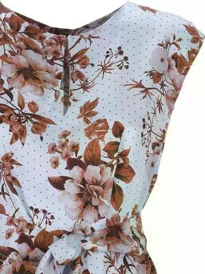 Marella Floral-print Belted Blouse