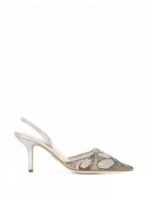 Rodo Crystal-embellished Slingback Pumps