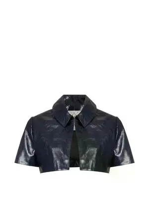 CONTESSA MILLS Circe Leather Jacket - Blue