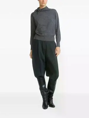 YVES SALOMON Scarf-collar Cashmere Sweater