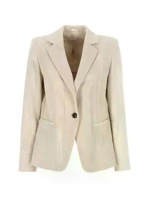 EMME Corduroy-effect Single-breasted Blazer