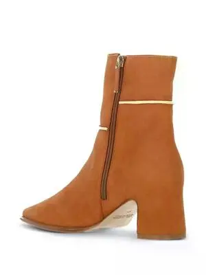 Rodo Piped Square-toe Ankle Boots