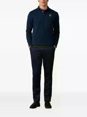 HACKETT LONDON Heritage Crest Long-sleeve Polo Shirt - Blue