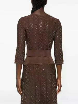 Sandro Abstract-pattern Cardigan - Brown