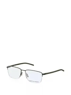 Porsche Design Rectangle-frame Semi-rimless Glasses