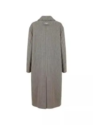 Ports 1961 Houndstooth-pattern Double-breasted Coat - Grey