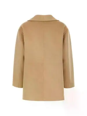 THE DYNAMIS STUDIO Double-breasted Shawl-lapel Coat - Neutrals