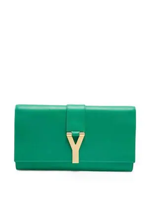 Saint Laurent Ligne Y Clutch Bag - Green