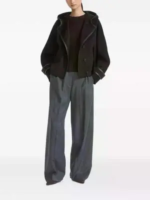 YVES SALOMON Hooded Cashmere Wool Jacket