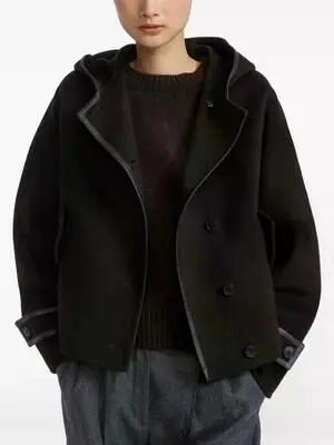 YVES SALOMON Hooded Cashmere Wool Jacket