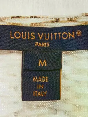LOUIS VUITTON Monogram Raffia-effect T-shirt