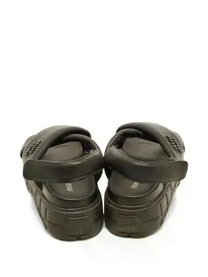 Miu Miu Logo Platform Slingback Sandals