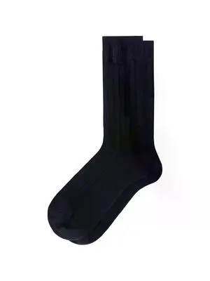Pantherella Tabitha Ribbed-knit Socks - Black