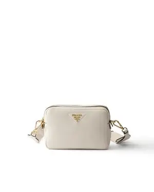 Prada Small Leather Shoulder Bag - White