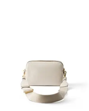 Prada Small Leather Shoulder Bag - White