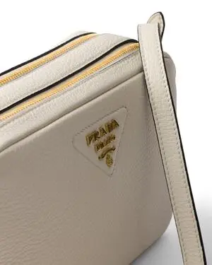 Prada Small Leather Shoulder Bag - White