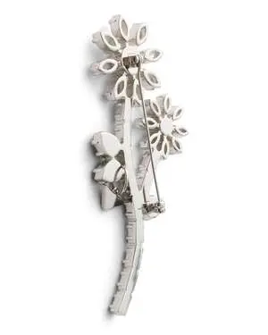 Prada Metal Brooch With Crystals