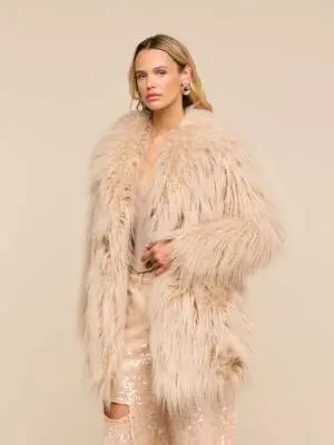L'Agence Toira Faux Fur Coat