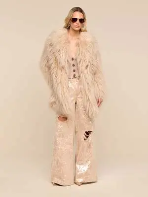 L'Agence Toira Faux Fur Coat