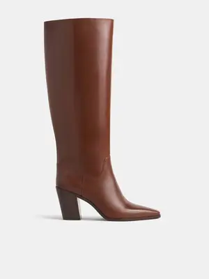 REFORMATION Dominique High Knee Boot - Brown