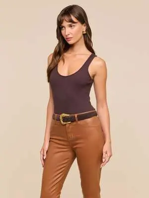L'Agence Nica Scoopneck Bodysuit - Dark Java