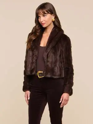 L'Agence Davy Faux Fur Jacket