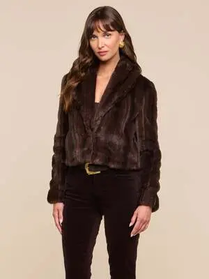 L'Agence Davy Faux Fur Jacket