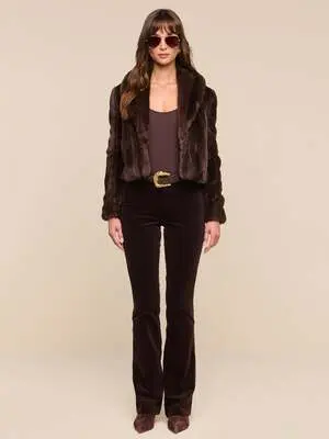 L'Agence Davy Faux Fur Jacket