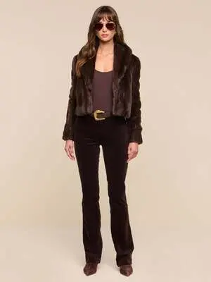 L'Agence Davy Faux Fur Jacket