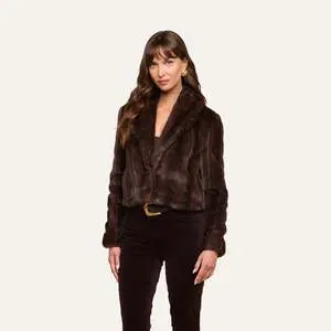 L'Agence Davy Faux Fur Jacket
