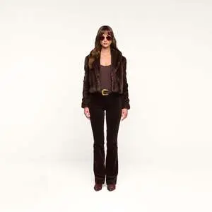 L'Agence Davy Faux Fur Jacket