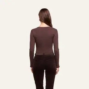 L'Agence Elara Scoopneck Bodysuit - Dark Java