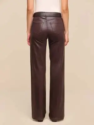 L'Agence Clayton Coated Wide-leg Jean