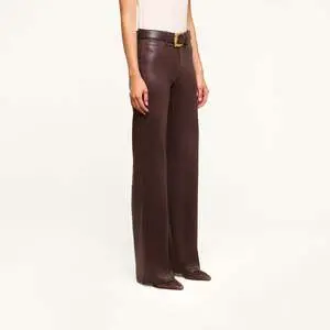 L'Agence Clayton Coated Wide-leg Jean - Dark Java Coated