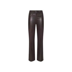 L'Agence Clayton Coated Wide-leg Jean - Dark Java Coated