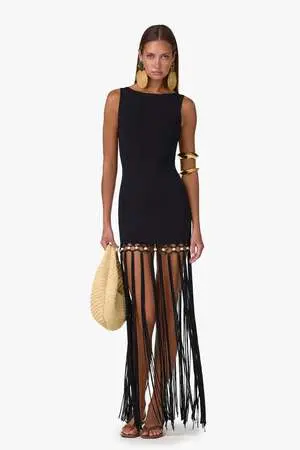 SAME Beaded Fringe Dress