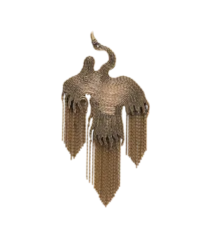 Etro Fringed Brooch - Gold