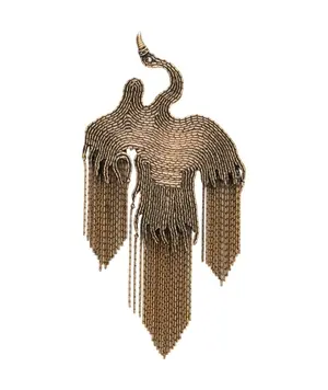 Etro Fringed Brooch - Gold