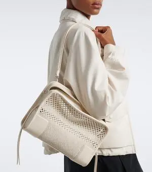 Loewe Amazona 180 Medium Woven Leather Top-handle Bag