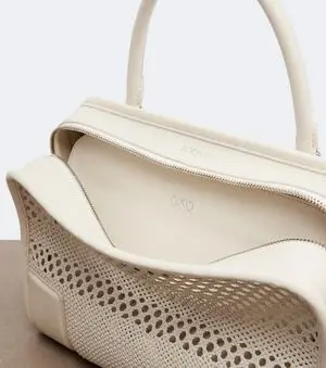 Loewe Amazona 180 Medium Woven Leather Top-handle Bag